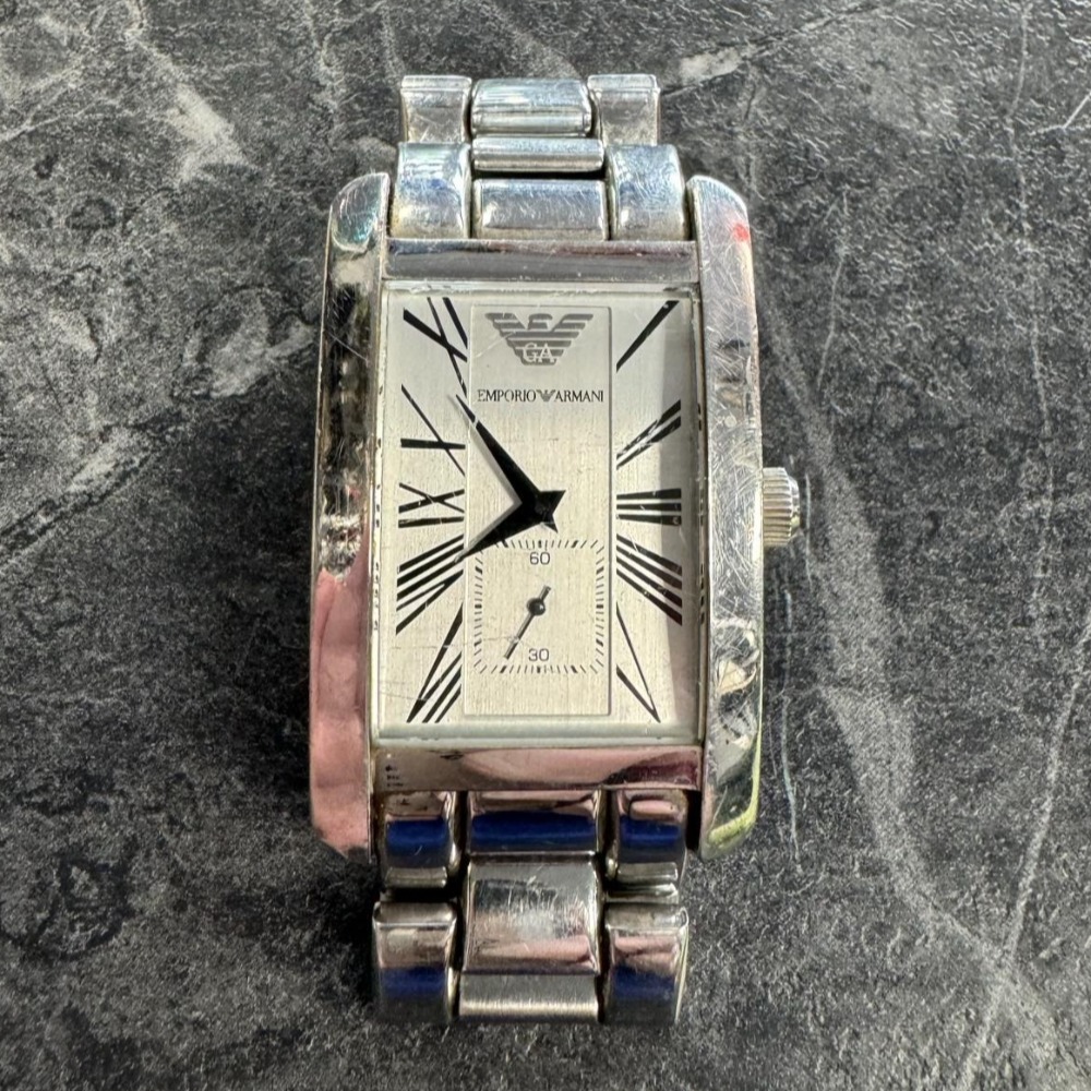 Pre-owned Emporio Amarni - mens watch square Stainless Steel AR0145 ...